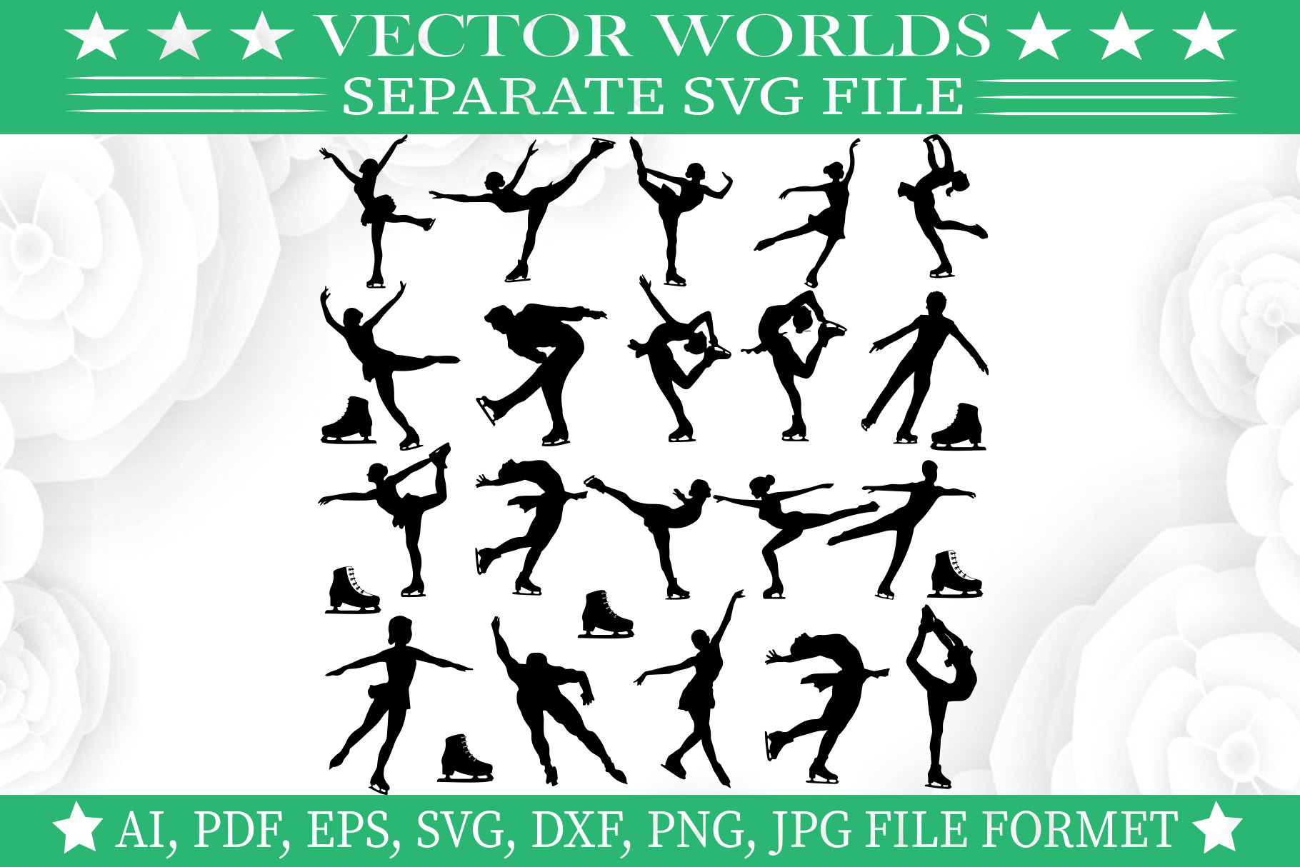 Figure skating Svg, Skating Svg, an Object Graphic by VectorWorlds ...