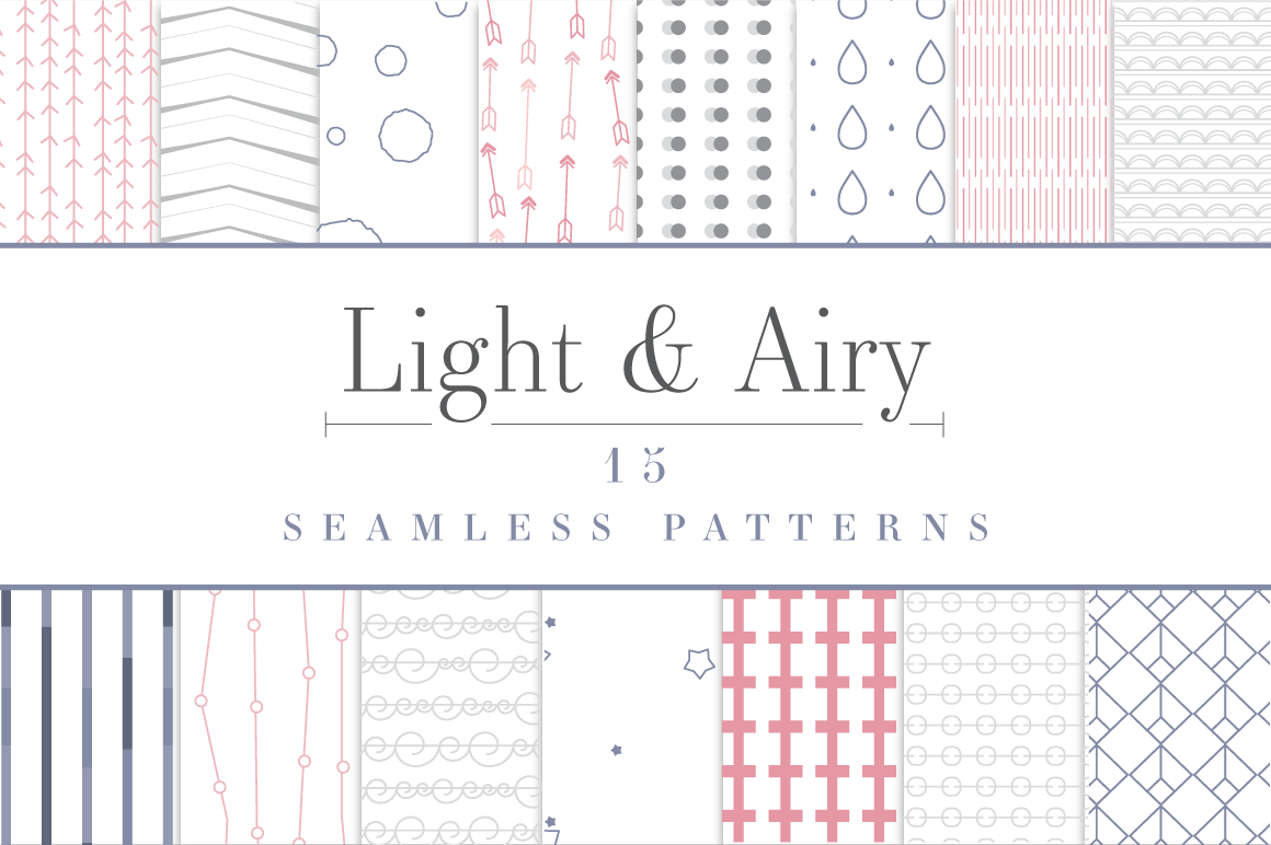 Light & Airy 15 Seamless Patterns, a Pattern Graphic by Drinda Grace ...