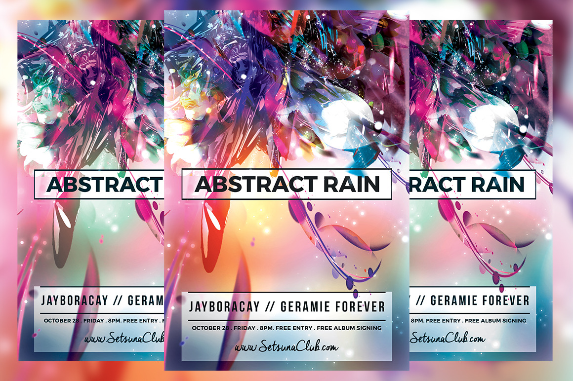 Abstract Rain Flyer, a Flyer Template by KiraYamato Design Studio