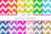 Glitter Chevron Digital Paper, a Texture Graphic by Avenie Digital