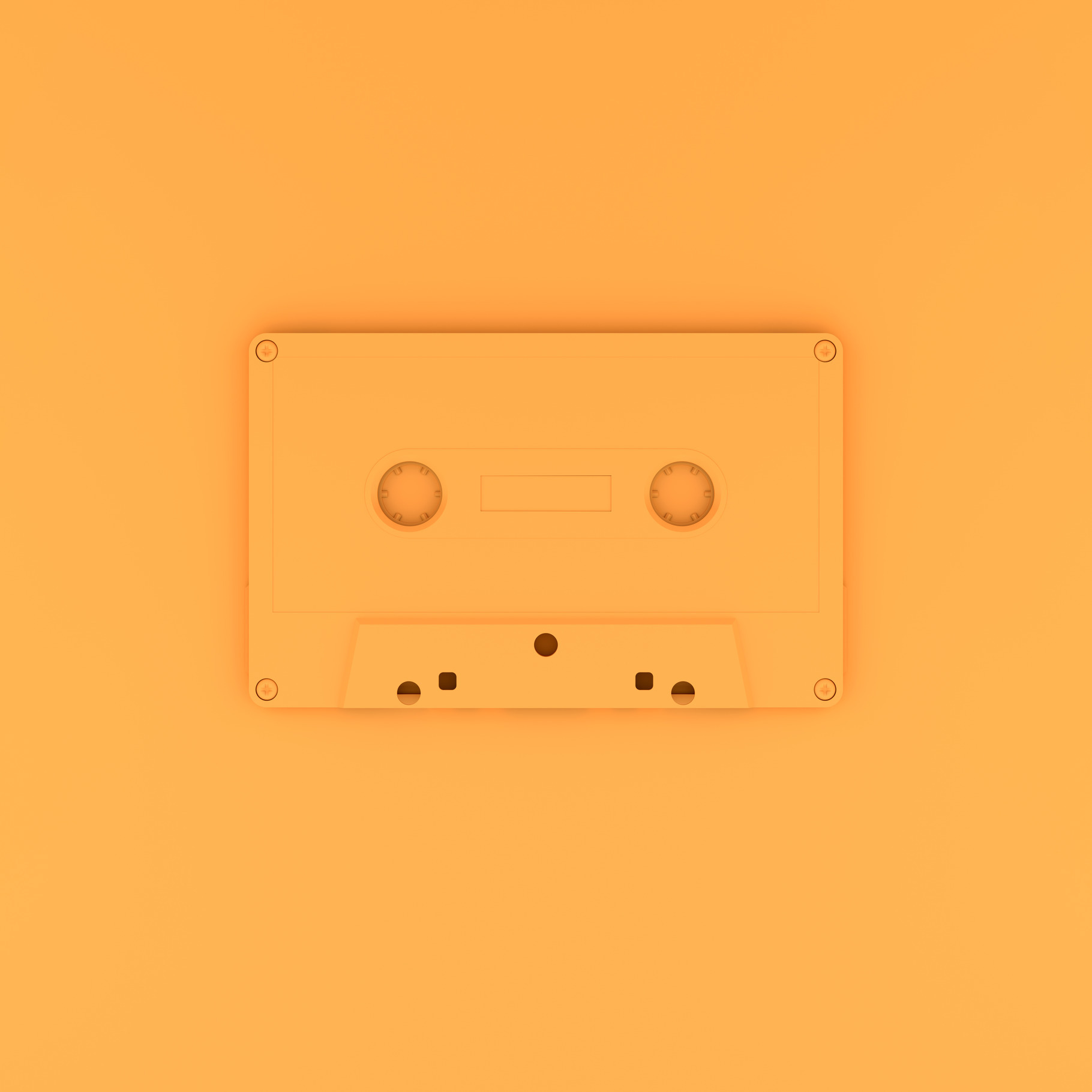 Vintage cassette one tone color., a Technology Illustration by Vitamin