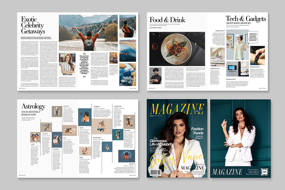 Lifestyle Magazine Template, a Magazine Template by BrandPacks