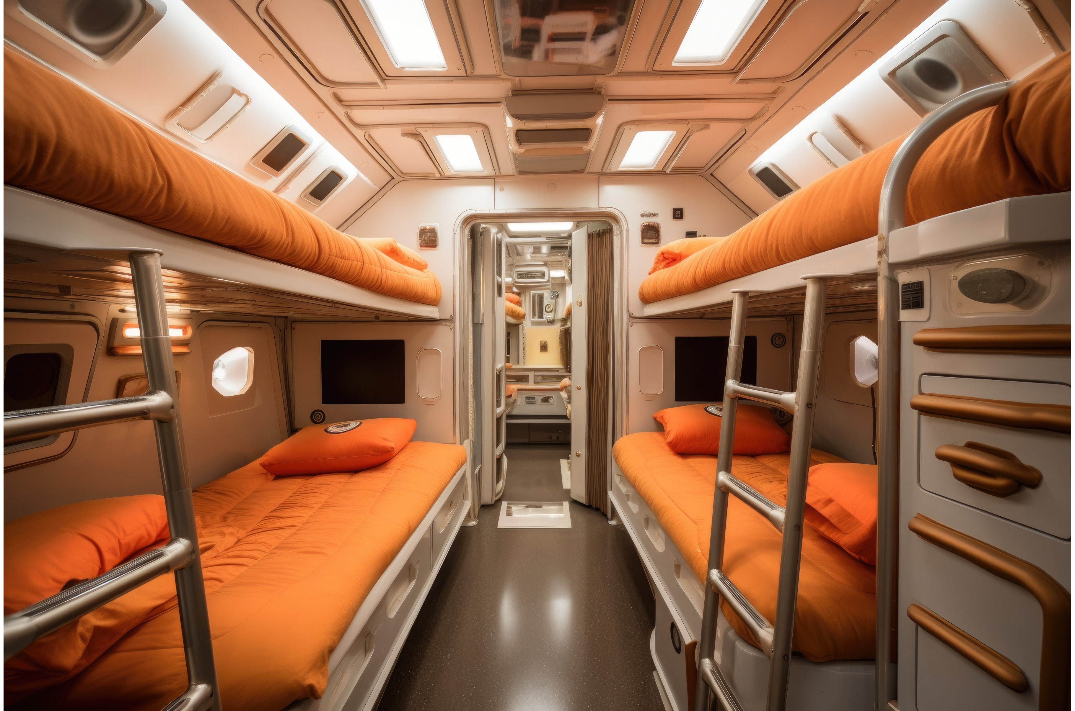 astronauts mars-themed bunk and, a Technology Illustration by Sergey ...