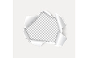 Rip open paper holes with torn edges | Object Illustrations ~ Creative ...