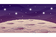 Moon surface flat illustration, an Illustration by bsd studio