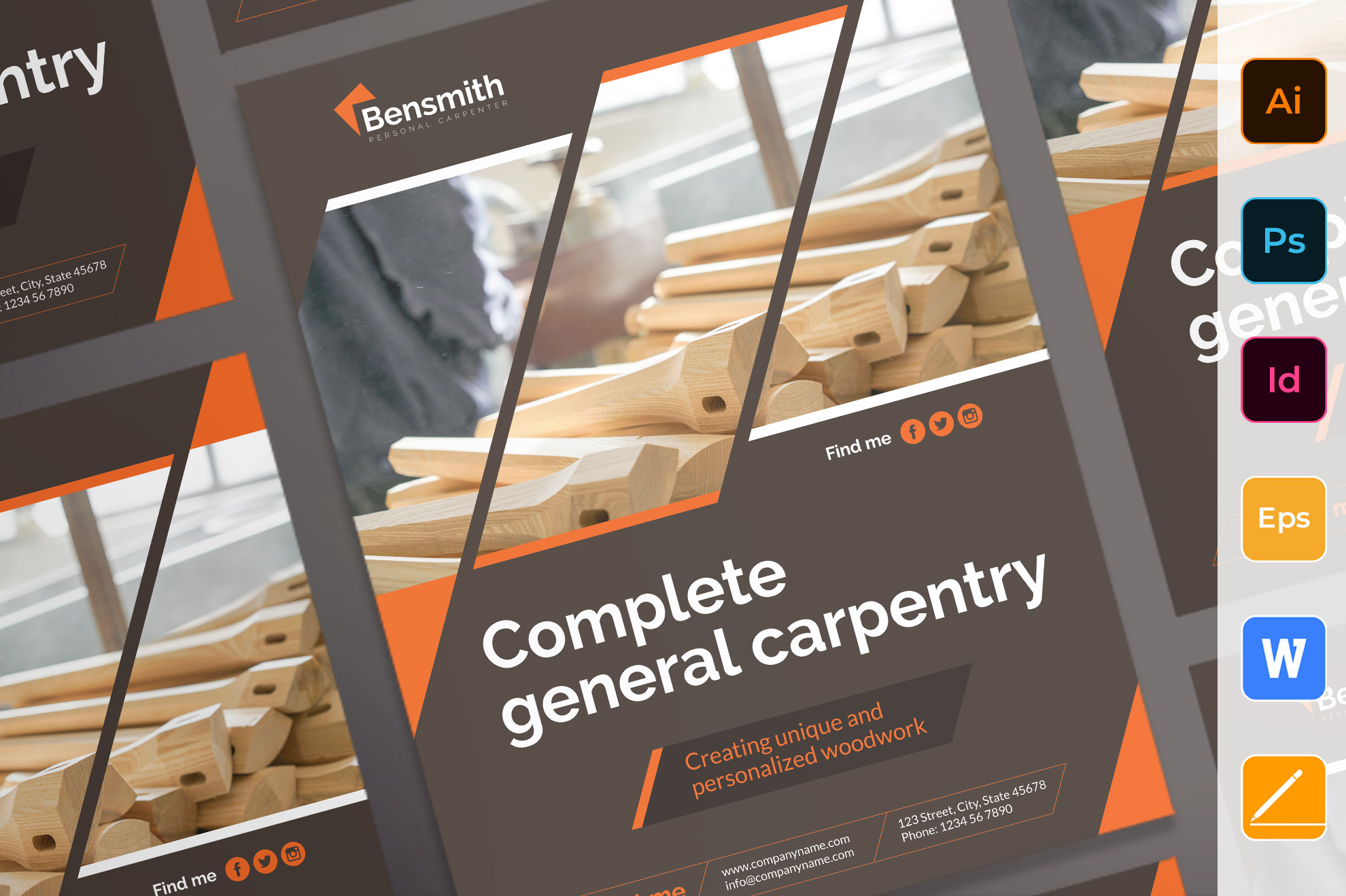 Carpenter Poster, a Flyer Template by TemplatesNow!