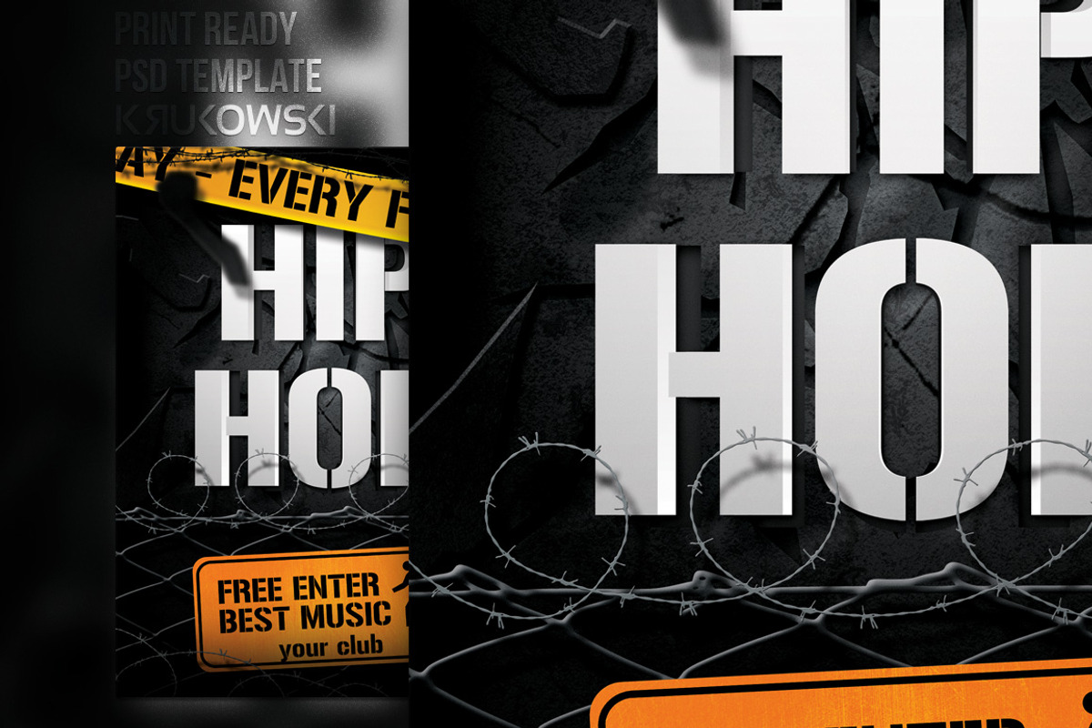 Hip Hop Flyer, a Flyer Template by Krukowski Graphics
