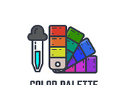 Color picker and palette | Outline Icons ~ Creative Market