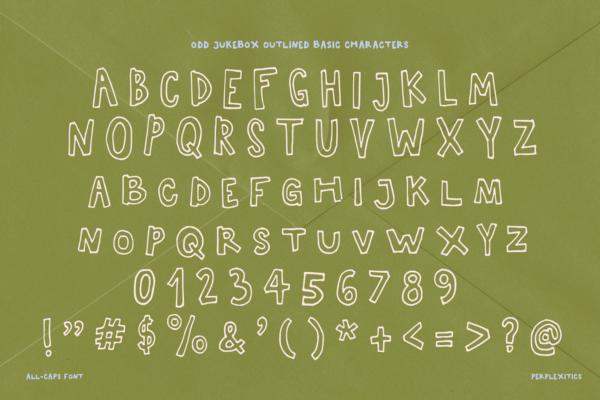 Hand-drawn Font Odd Jukebox Outlined