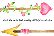 Watercolor Arrows Clip art, an Illustration by PassionPNGcreation