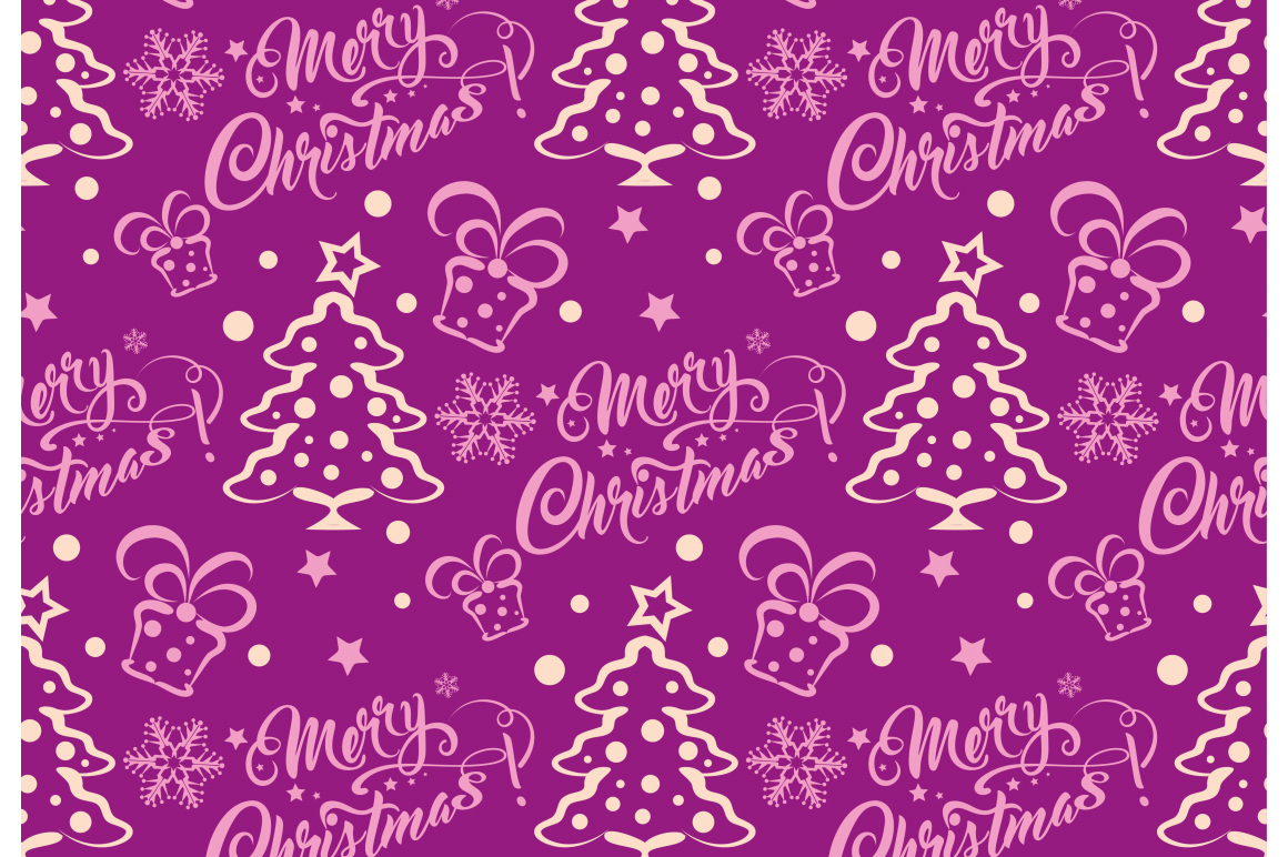 Christmas purple wrapping, a Pattern Graphic by kio | Creative Market