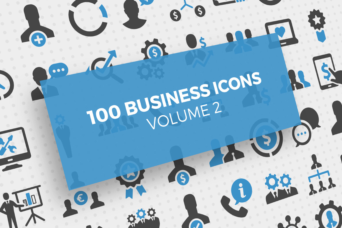 100 Business Icons Vol. 2, an Icon by Re66y | Creative Market