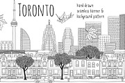 Toronto - Seamless Banner & Pattern, an Illustration by Franzi draws