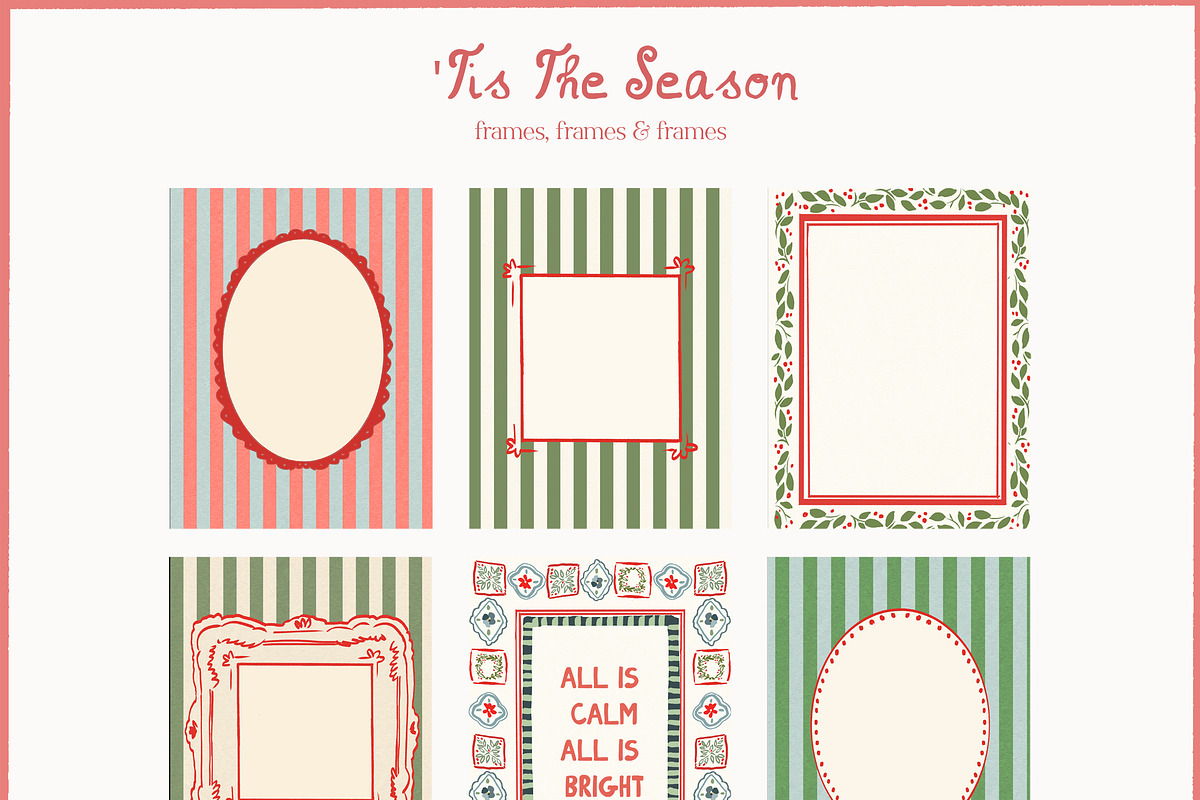 Christmas Frames Borders Templates, a Decorative Illustration by ...