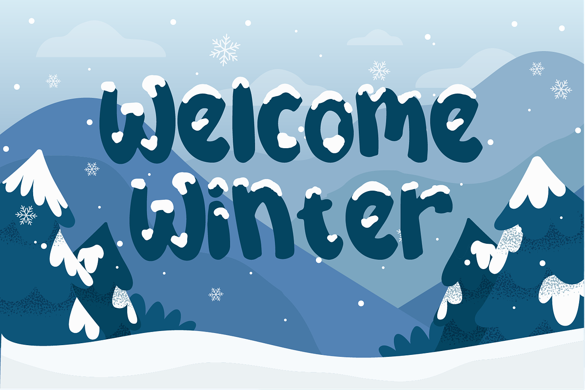 Cold Cabin Snow Overlay Font, a Script Font by Helotype