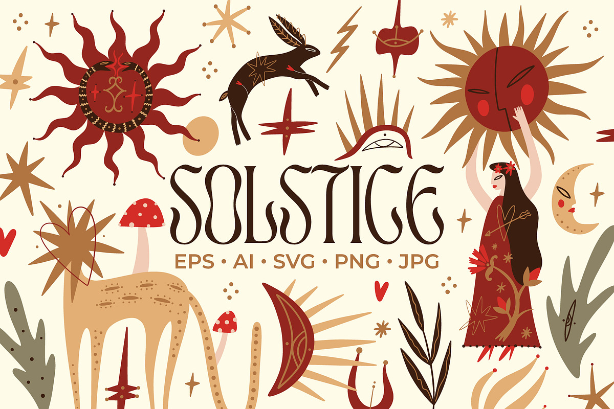Solstice Bundle, an Object Illustration by Annie Konst