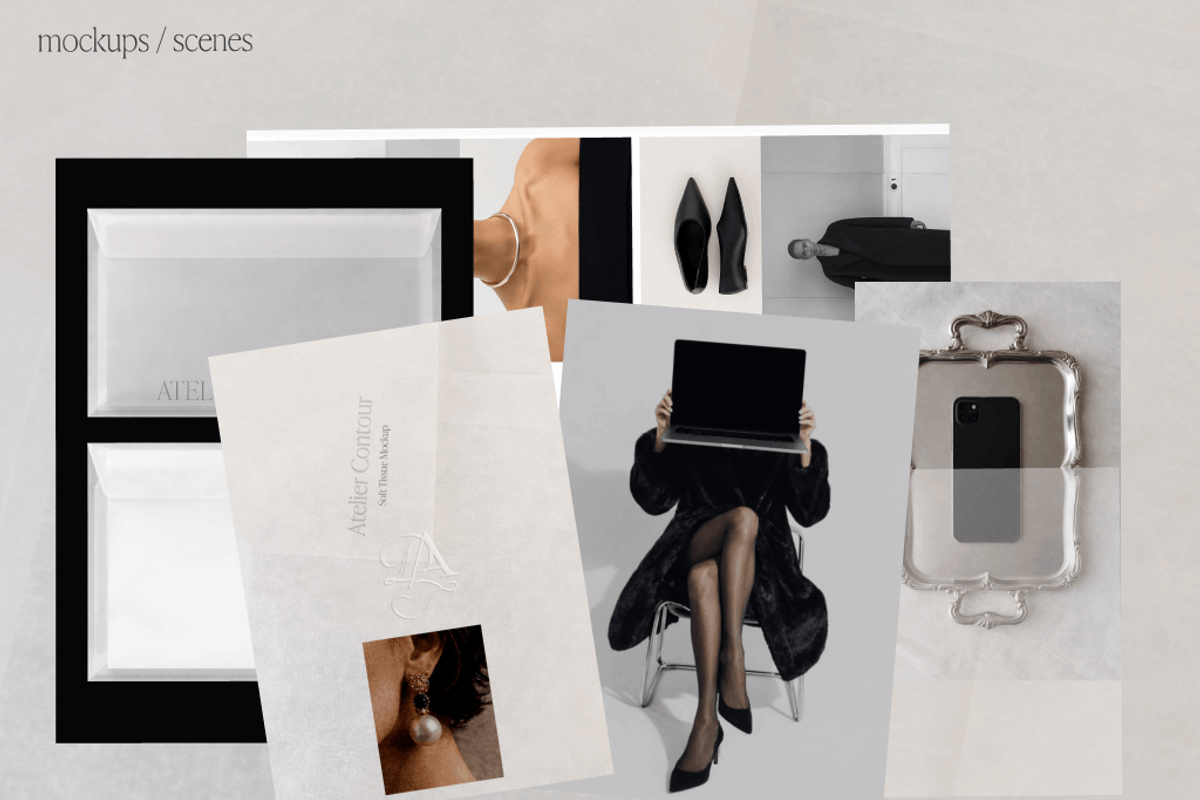 Brand Mockups / Presentation System, a Packaging Mockup by Atelier Contour