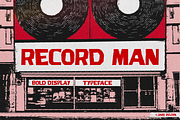 Record Man - Bold Display Typeface, a Sans Serif Font by Zelly Design Co.