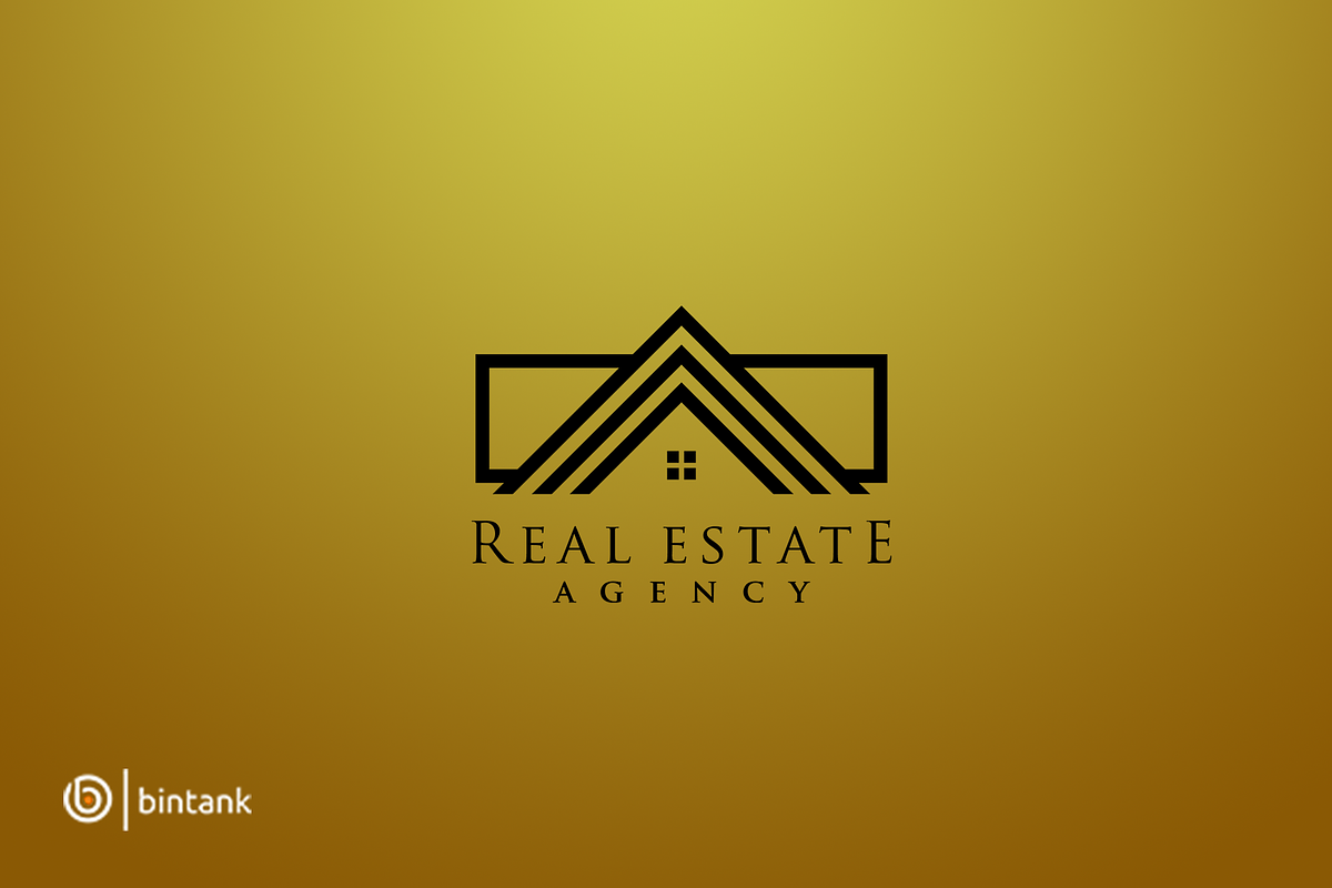 Golden House - Real Estate Logo, a Branding & Logo Template by Bintank ...