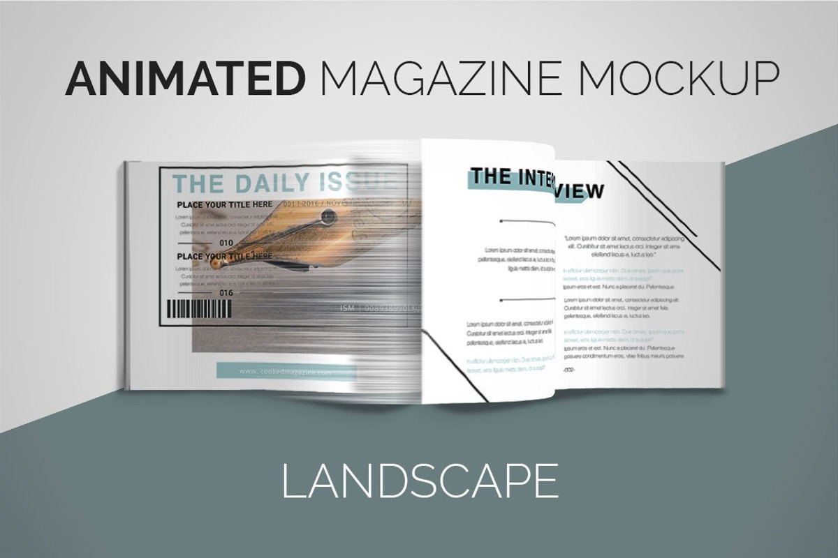 Animated Magazine Mockups | PACK, a Print Template by wowproduction