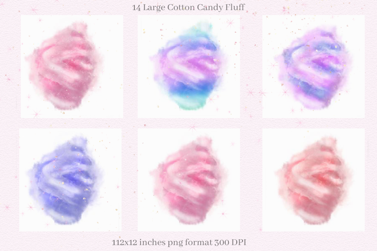 Realistic Cotton Candy Fluff n Cones, an Object Graphic by Photohacklovers