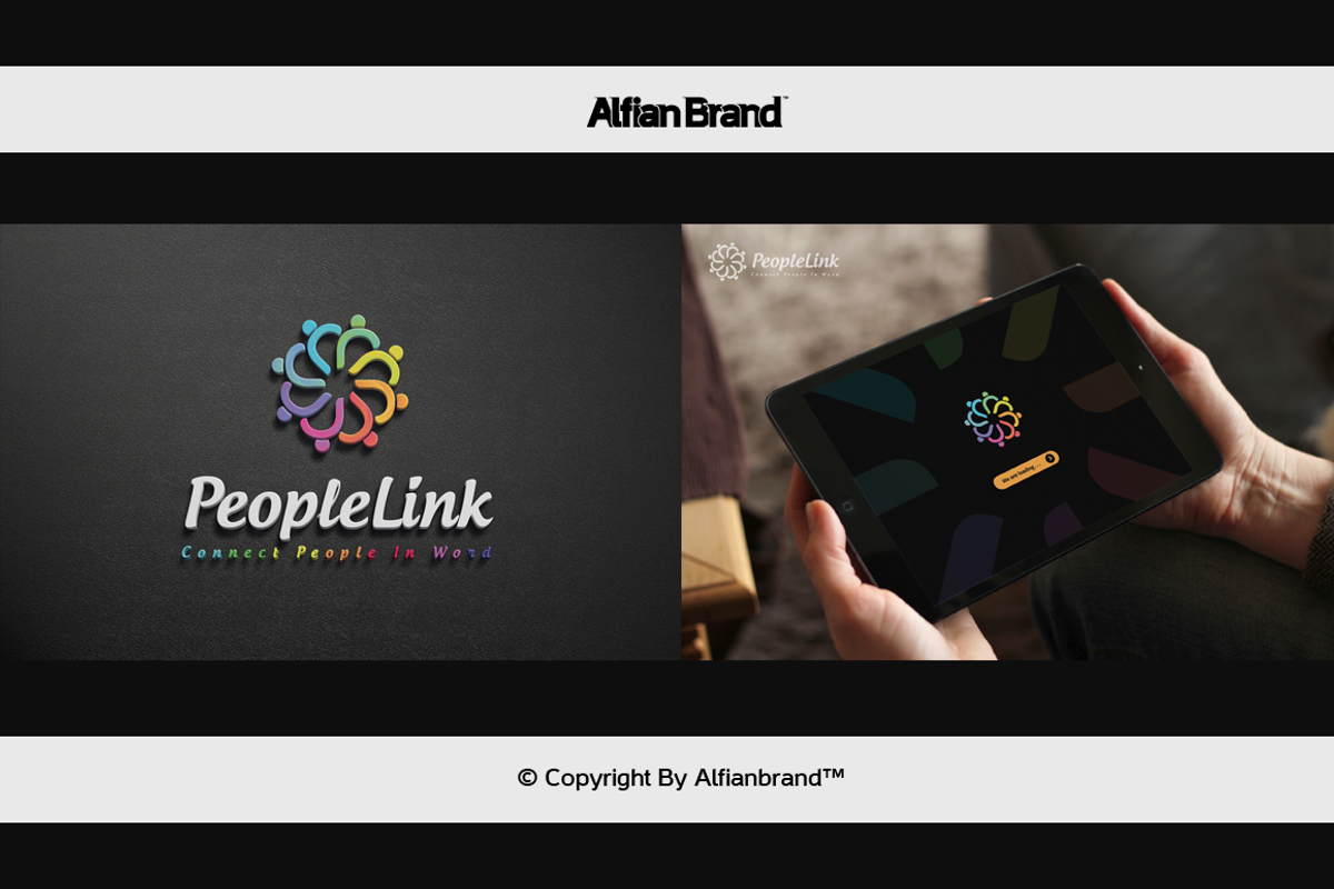 People Link Logo, a Branding & Logo Template by AlfianBrand