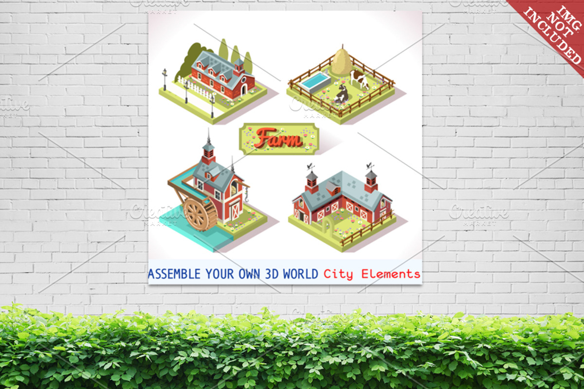 Farm Tiles City Map, an Illustration by Aurielaki Stock Images