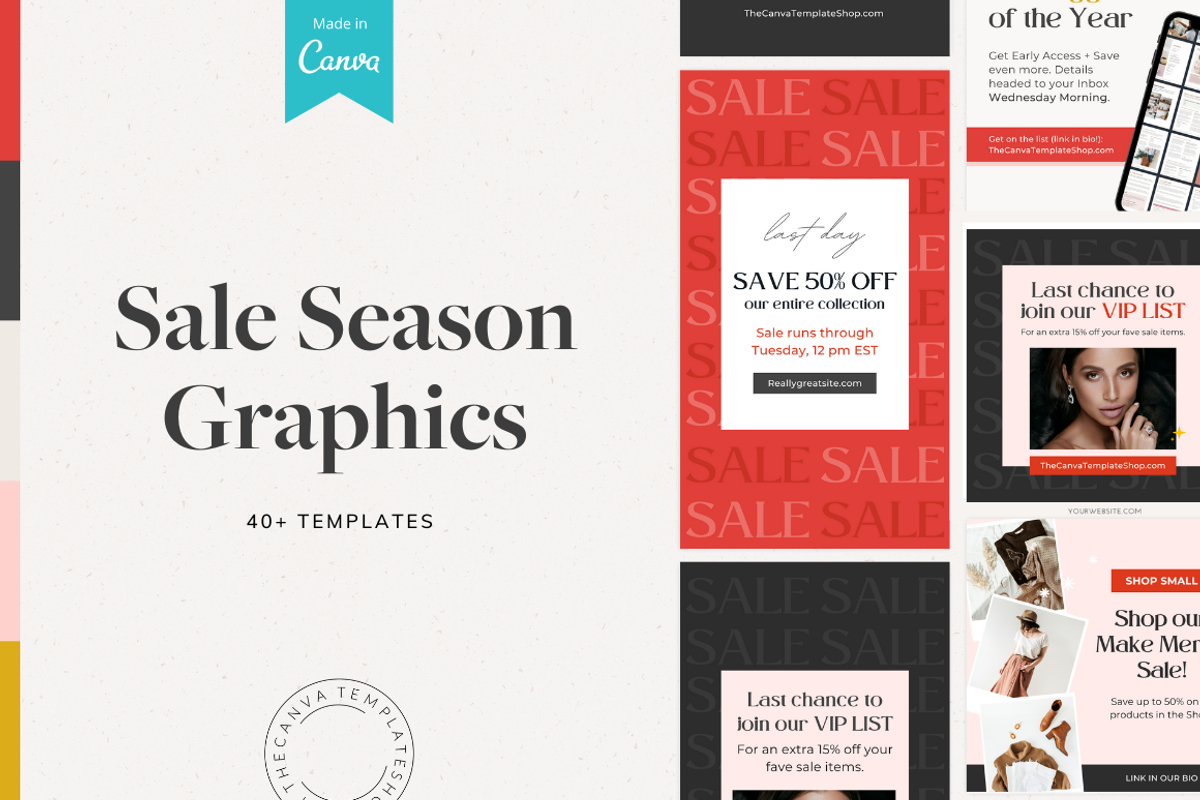The Sale Promo Canva Template Pack, a Social Media Template by The ...