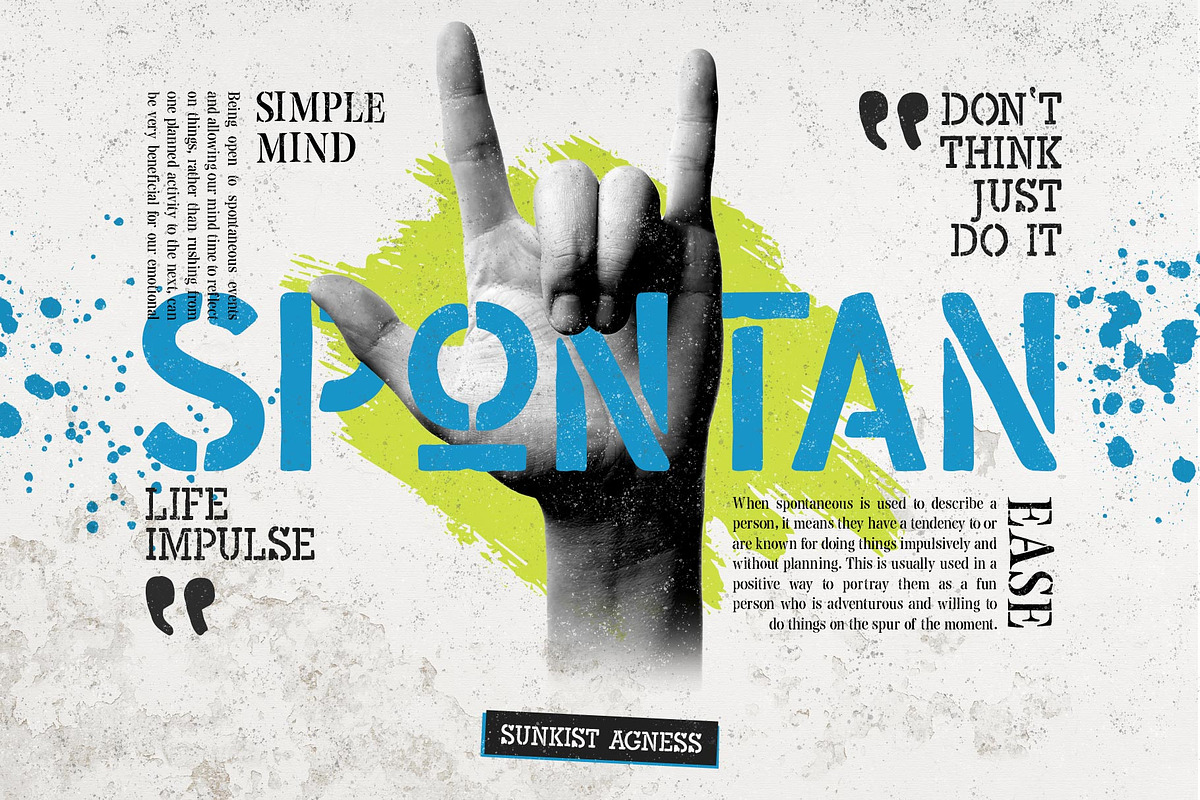 Sunkist Agness Typeface, a Serif Font by alit design