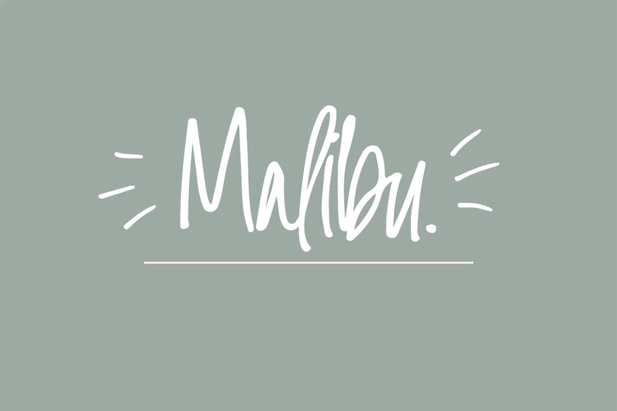 Malibu | A Handwritten Font, a Script Font by Jen Wagner Co