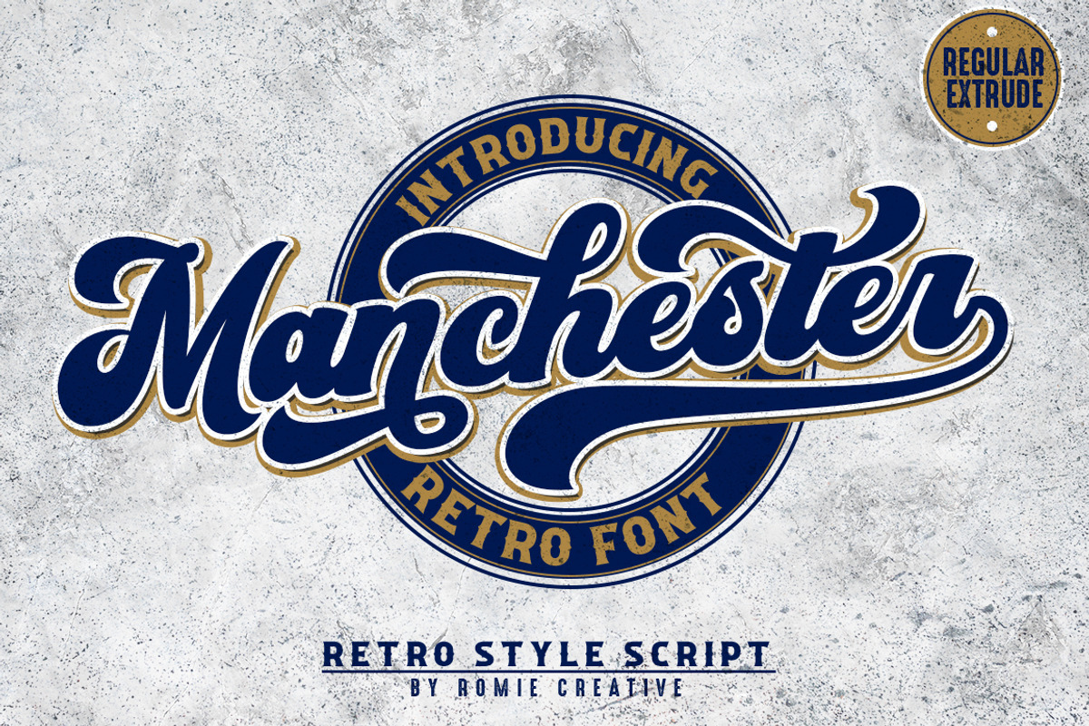 Manchester - Vintage Retro Font