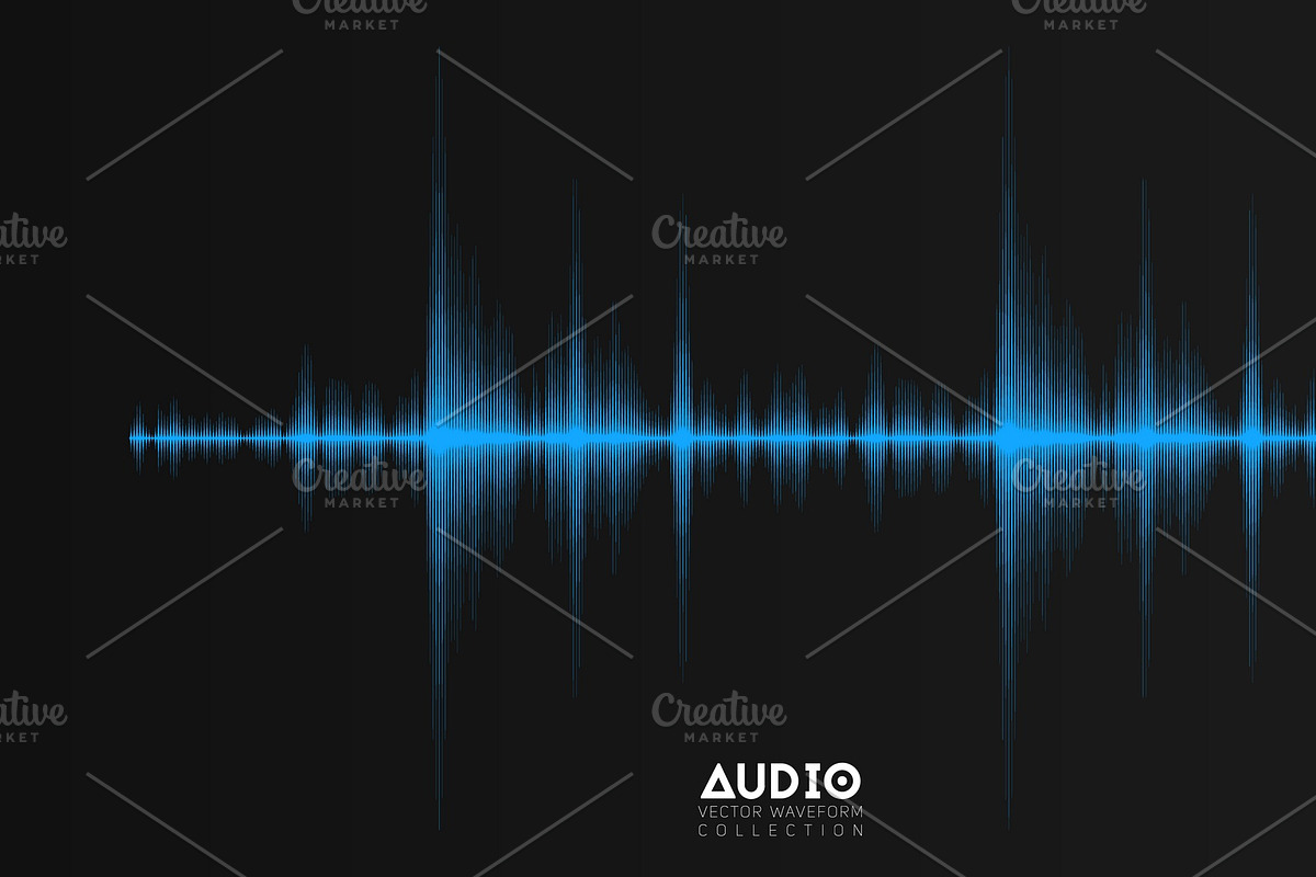 18 Audio Waveforms, an Object Graphic by GarryKillian | Creative Market