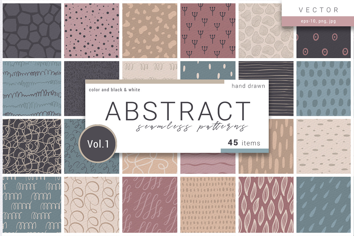 Large vector bundle. Floral Abstract
