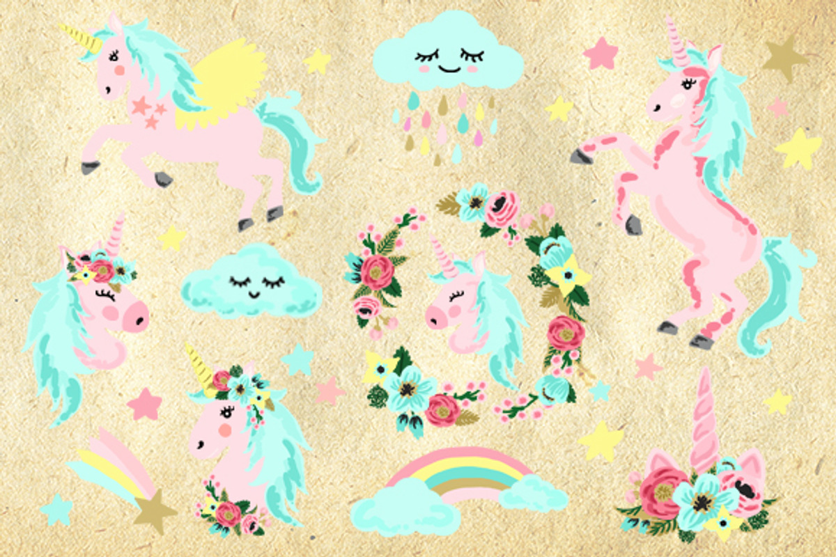 Unicorn Rainbow Clip Art, an Animal Illustration by Magic Story Studio ...