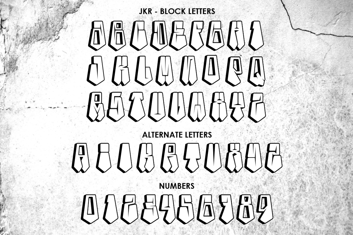 BLOCK LETTERS - TYPOGRAPHY FILE