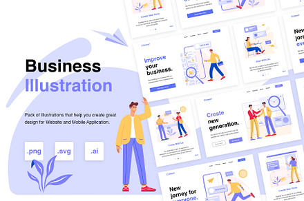 Premium Infographic Vector Template | Work Illustrations ~ Creative Market