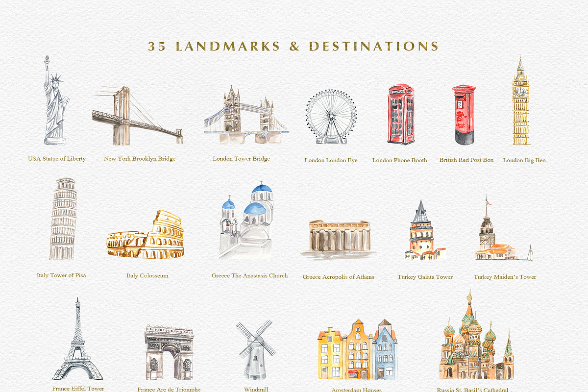 Watercolor Map Creator Wedding, an Illustration by Kaya Fonts