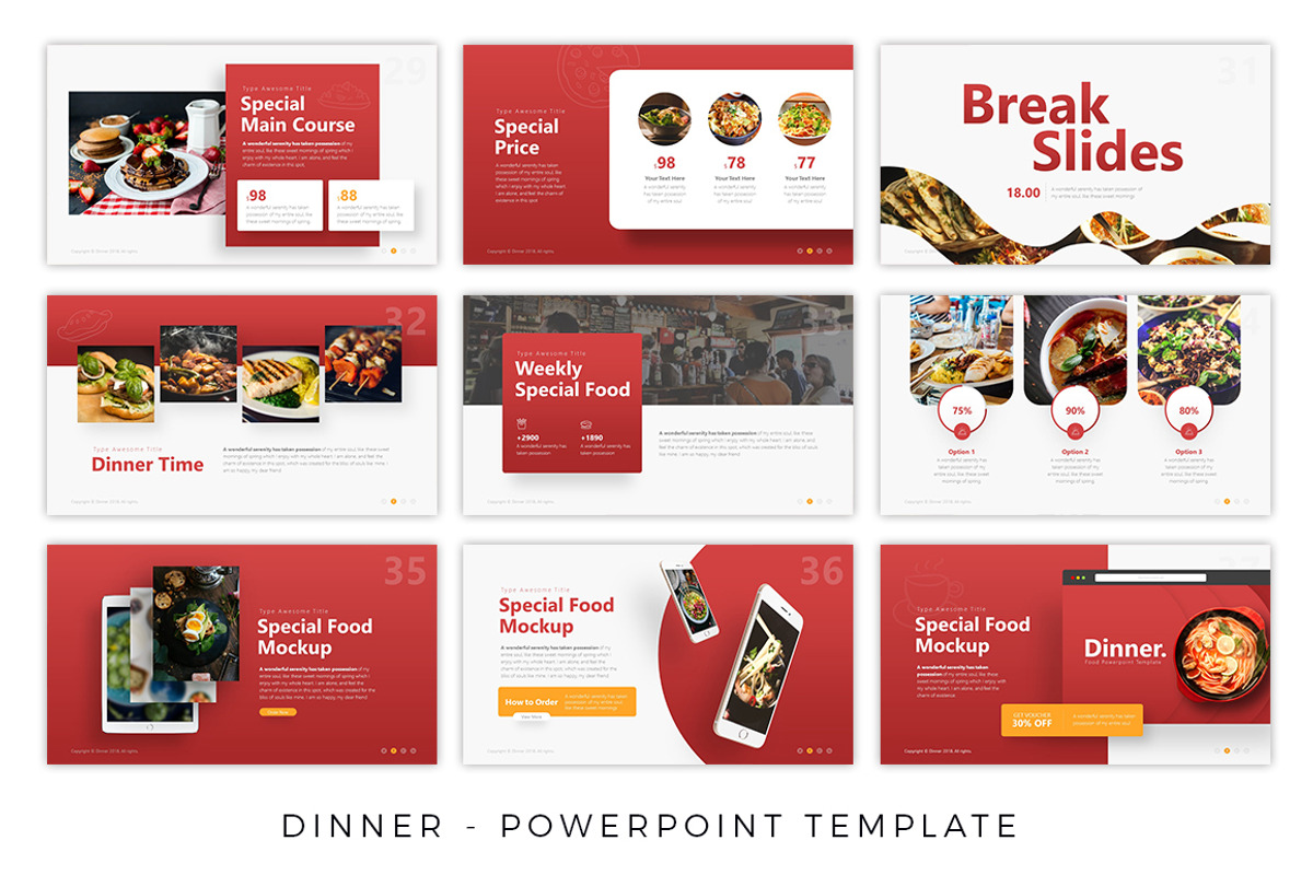 Dinner - Food Presentation Template, a Presentation Template by ...