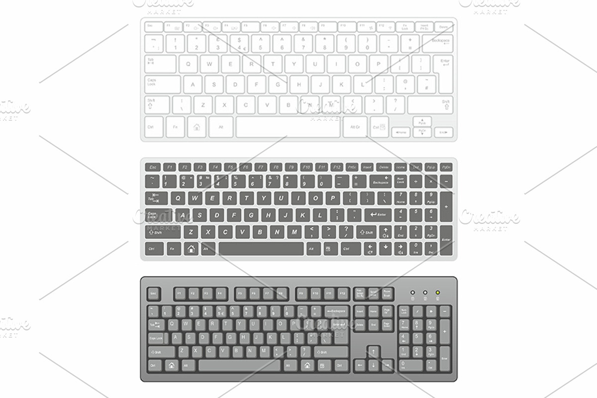 Computer keyboards, an Object Graphic by Volyk