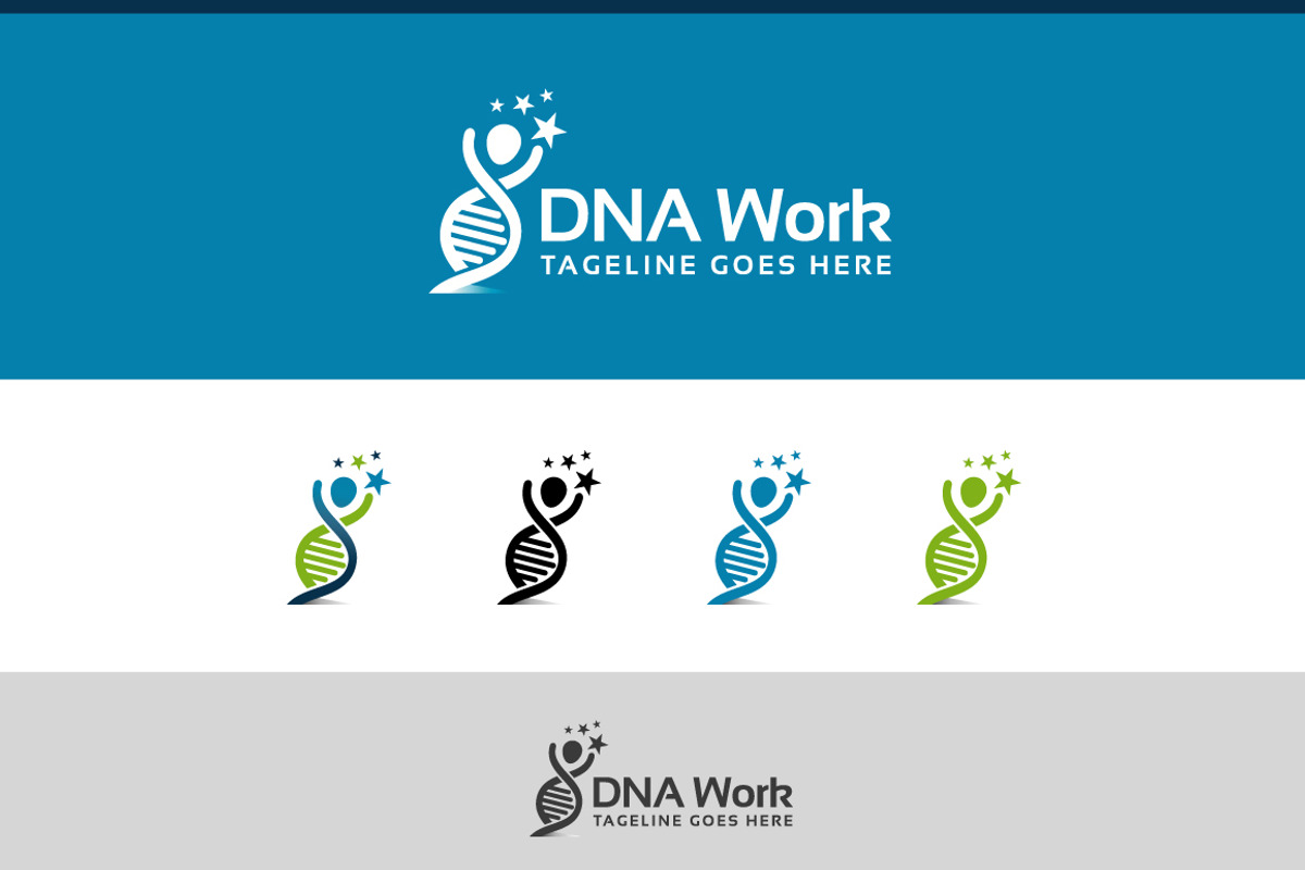 DNA work Logo Template, a Branding & Logo Template by emotions76