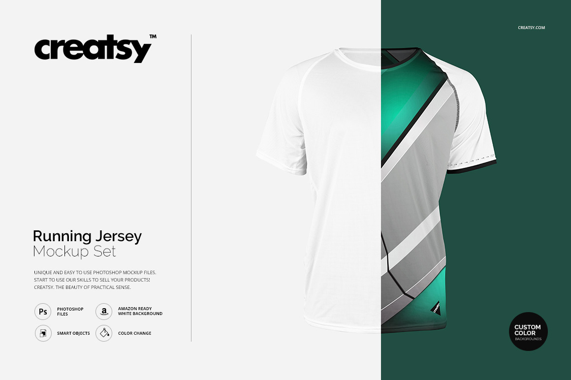Running Jersey Mockup Set, a Shirt Mockup by Creatsy