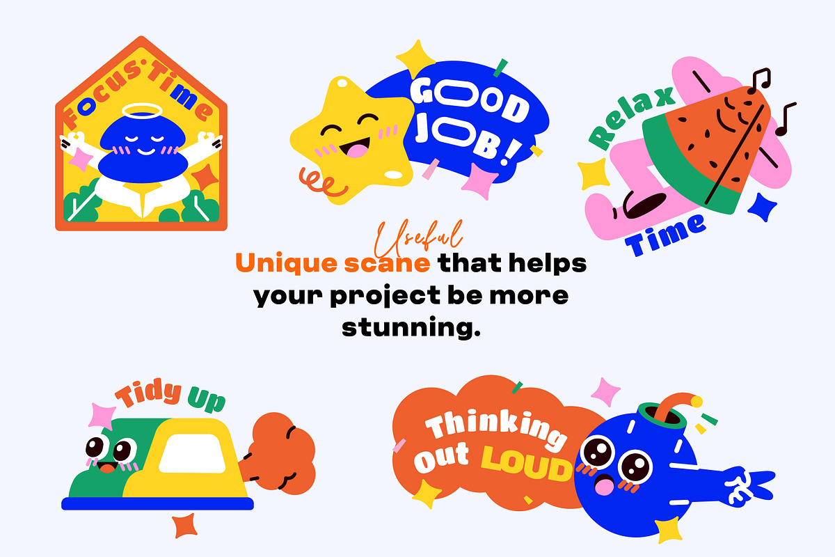 Creativity Sticker Illustration, a Technology Illustration by orenjidesign