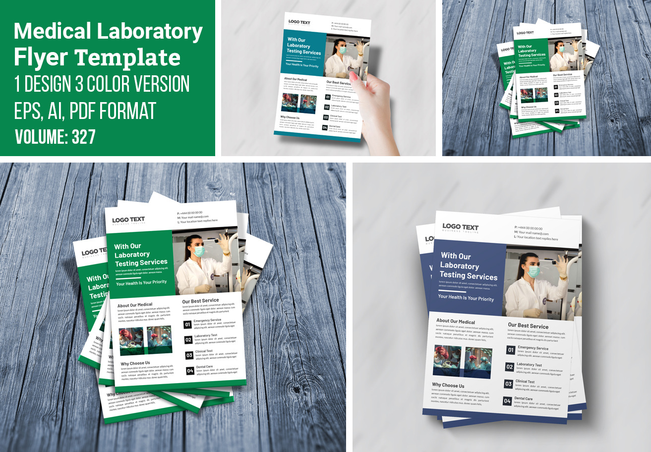 Laboratories Services Flyer Template | Flyer Templates ~ Creative Market