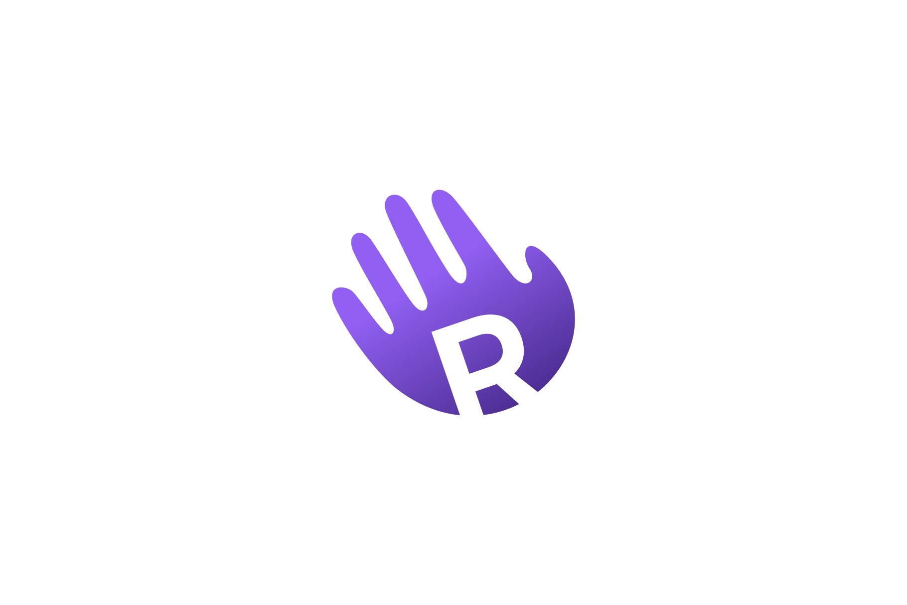 r letter hand palm hello logo vector, a Branding & Logo Template by ...