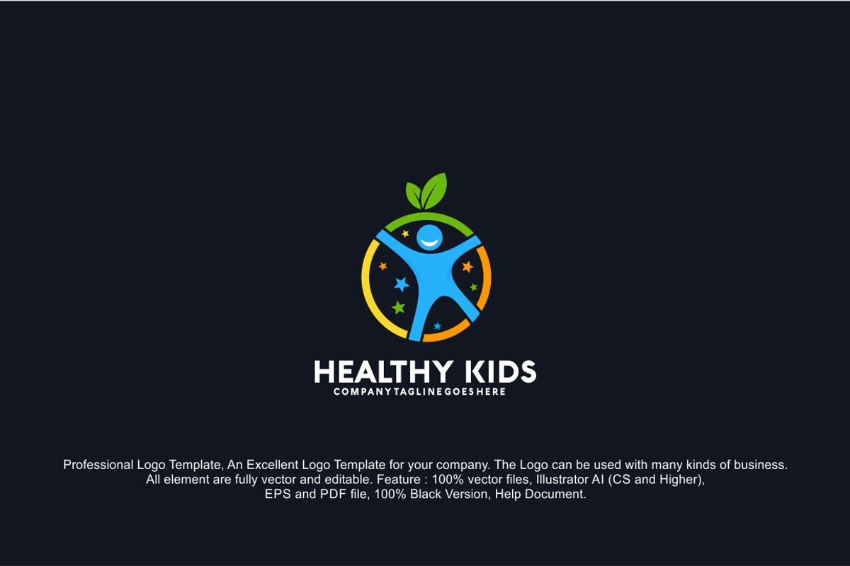 Healthy And Happy Kids, a Branding & Logo Template by PutraCetol Studio