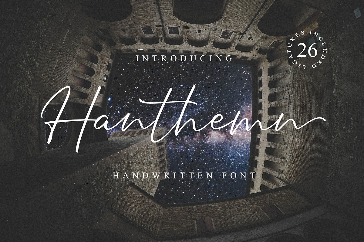 Hanthemn Signature Font, a Script Font by Fargun Studio