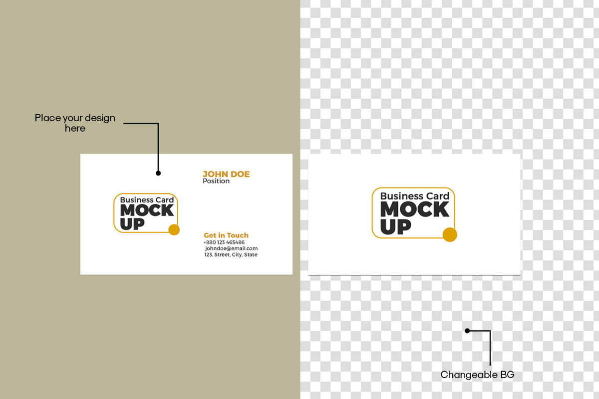 Animated Business Card Mockup - 5 PSD