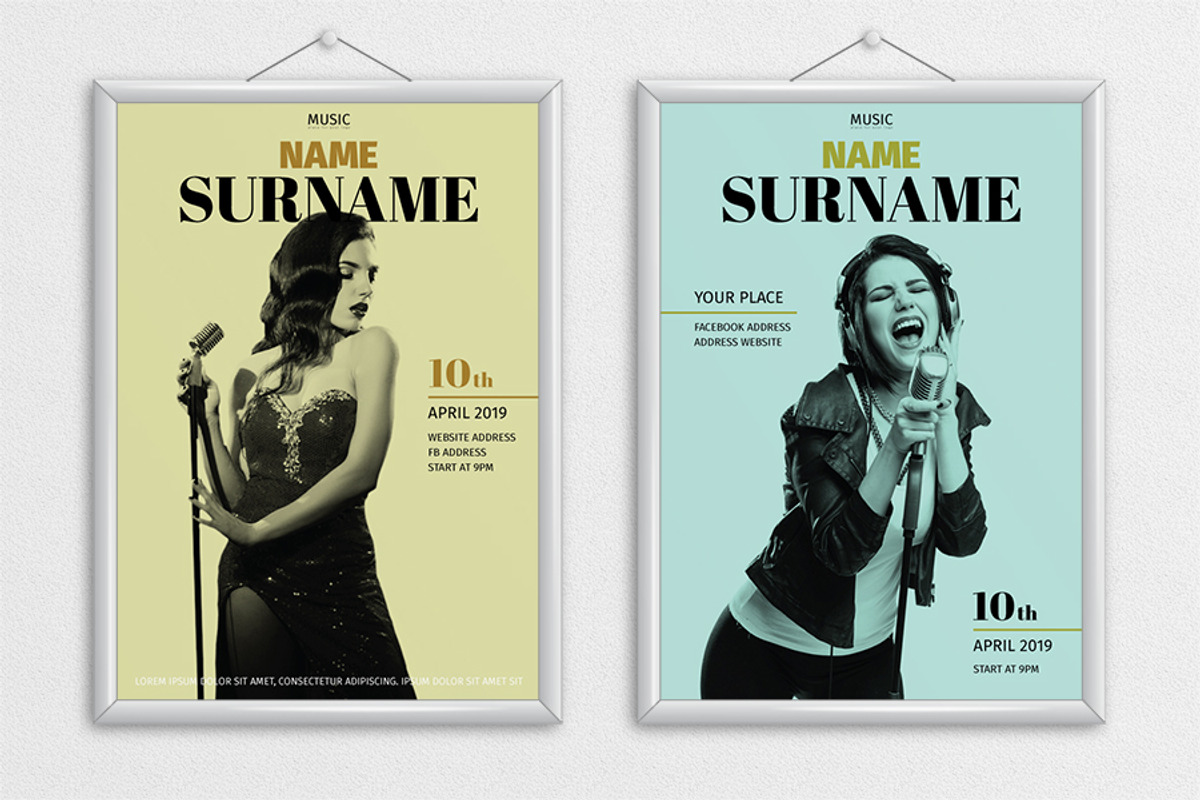 Duotone Poster/Flyer Template, a Flyer Template by Petr Stránský