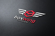 Box Wing Transport, a Branding & Logo Template by Vectorwins Premium Shop