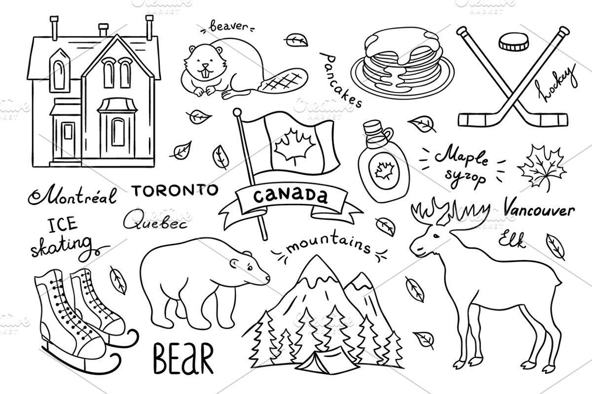 Canada Hand Drawn Illustrations, an Animal Illustration by Redchocolate